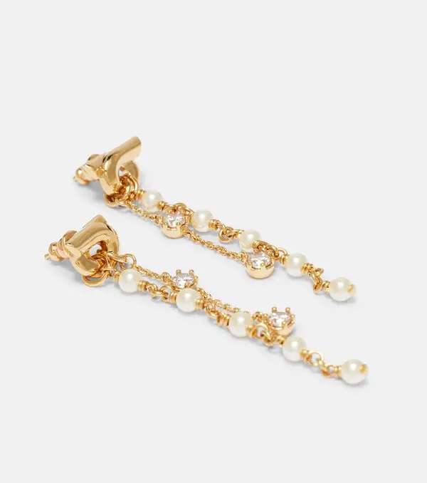 FERRAGAMO Gancini Embellished Drop Earrings