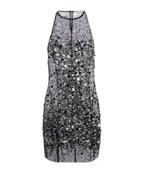 Attico Sequined Sheer Minidress