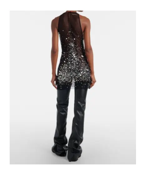 Attico Sequined Sheer Minidress