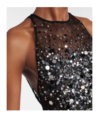 Attico Sequined Sheer Minidress