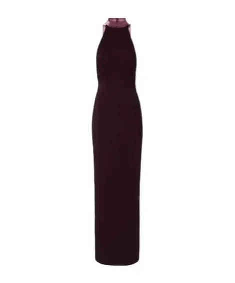 Attico Embellished Satin Gown