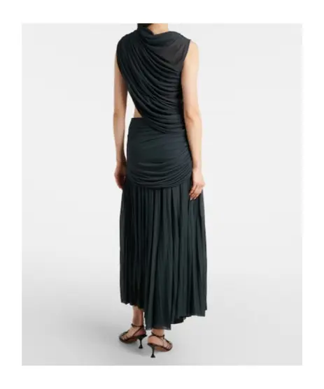 Proenza Schouler Irma Draped Cutout Jersey Midi Dress