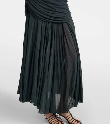 Proenza Schouler Irma Draped Cutout Jersey Midi Dress