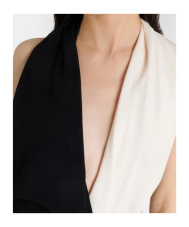Proenza Schouler Elsa Draped Crêpe Midi Dress - Black