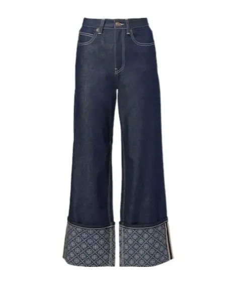 Tory Burch Monogram Wide-leg Jeans