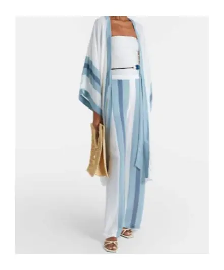 ADRIANA DEGREAS Bold Stripes Kaftan