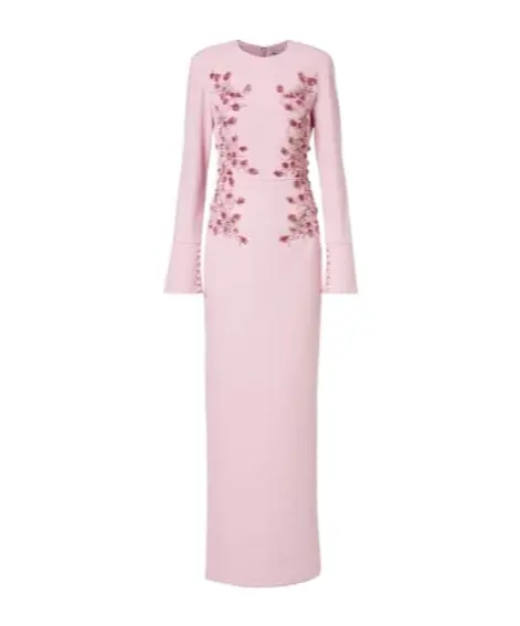 Rebecca Vallance Lulee Embellished Floral Gown - Pink