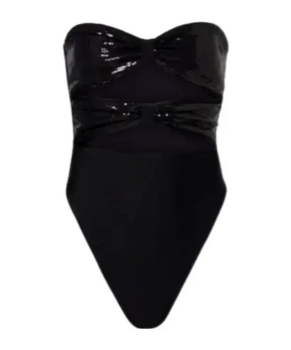 ADRIANA DEGREAS Cutout Sequined Swimsuit