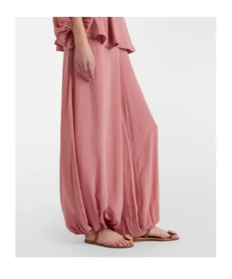ADRIANA DEGREAS Solid Peplum Balloon Pants
