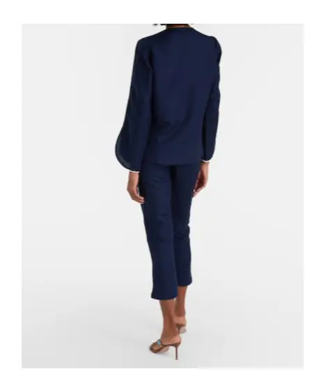 ADRIANA DEGREAS Linen-blend Capri Pants