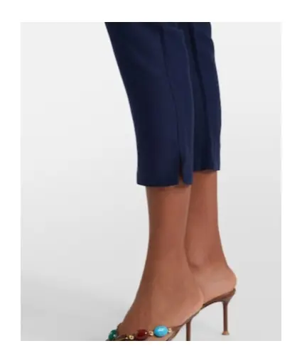 ADRIANA DEGREAS Linen-blend Capri Pants