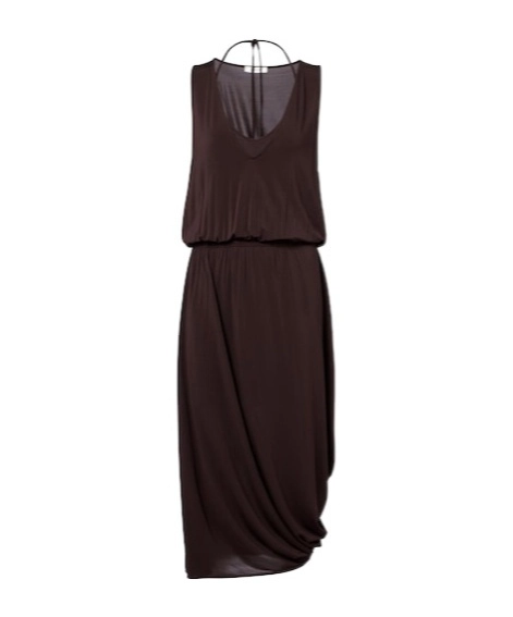LEMAIRE Draped Midi Dress - Wine Red