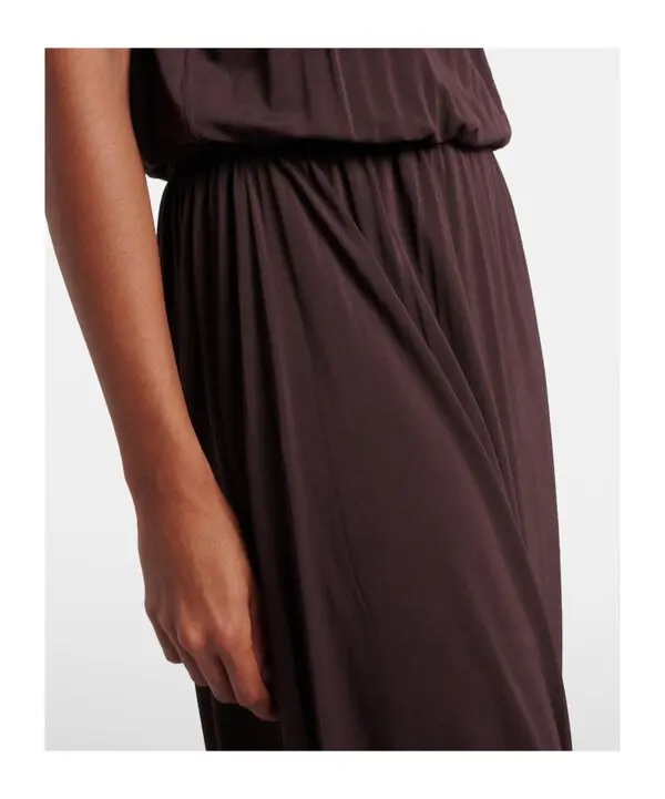 LEMAIRE Draped Midi Dress - Wine Red