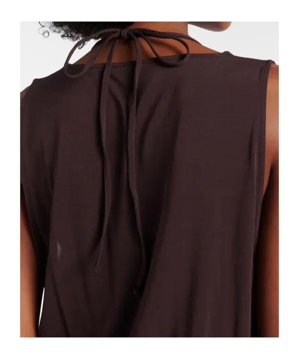 LEMAIRE Draped Midi Dress - Wine Red