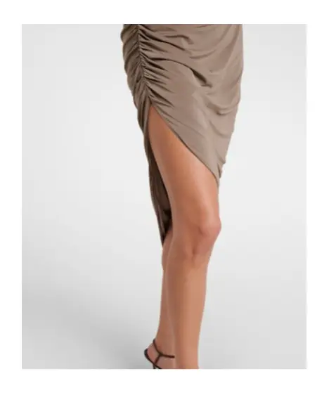 NENSI DOJAKA Strapless Asymmetric Draped Cocktail Dress