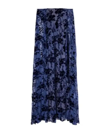 RODARTE Caped Off-shoulder Jacquard Maxi Dress - Blue