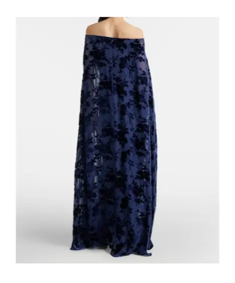 RODARTE Off-shoulder Floral Jacquard Cape Maxi Dress