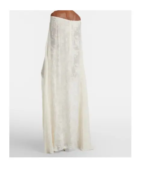 RODARTE Floral Satin Jacquard Maxi Skirt