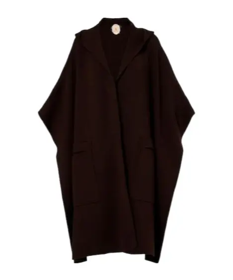 Jardin Des Orangers Hooded Wool And Cashmere Cape - Black