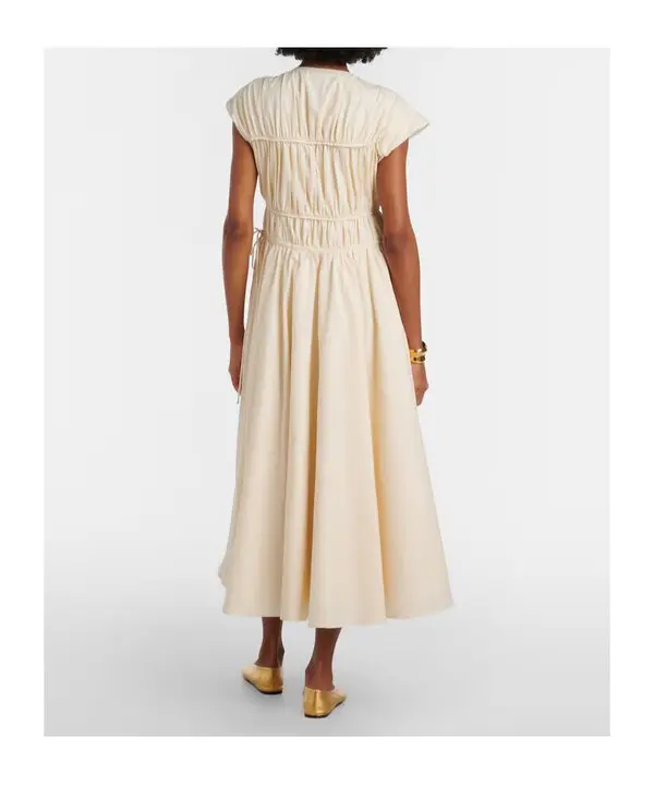 Tove Ceres Gathered Cotton Midi Dress