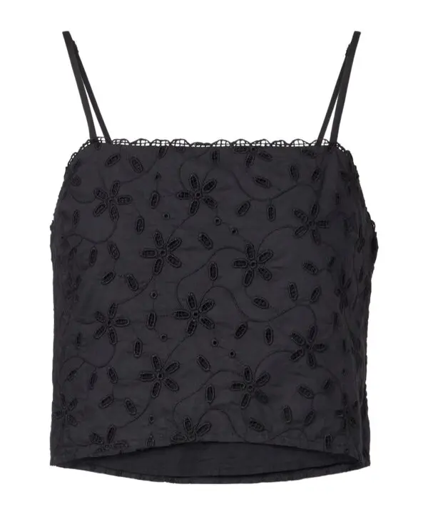 Posse Salma Embroidered Cropped Top