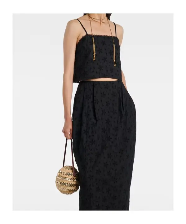 Posse Salma Embroidered Cropped Top