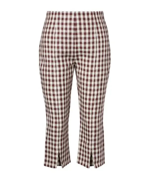 Posse Sadie Plaid Capri Pants - Nude