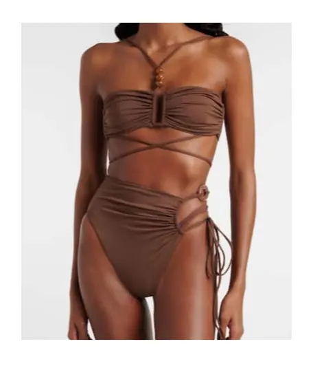 Magda Butrym Beaded Bikini Top