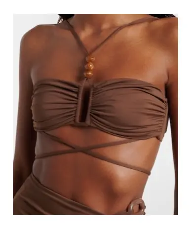Magda Butrym Beaded Bikini Top
