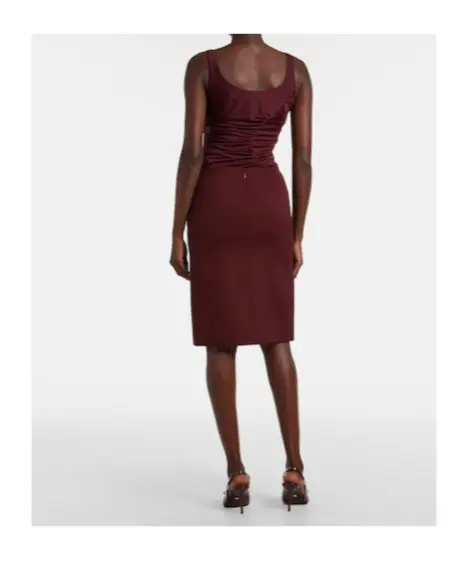 Versace Medusa Wool Gabardine Pencil Skirt