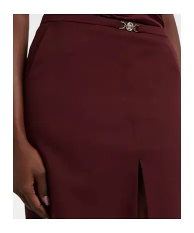 Versace Medusa Wool Gabardine Pencil Skirt