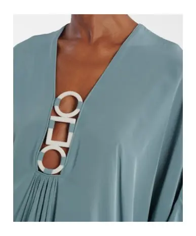 ADRIANA DEGREAS Ring-detail Draped Kaftan