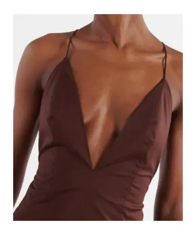 ADRIANA DEGREAS Open-back Cotton Maxi Dress