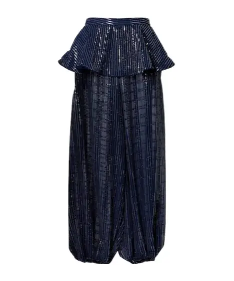 ADRIANA DEGREAS Sequined Wide-leg Pants