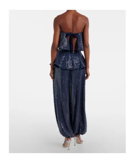 ADRIANA DEGREAS Sequined Wide-leg Pants