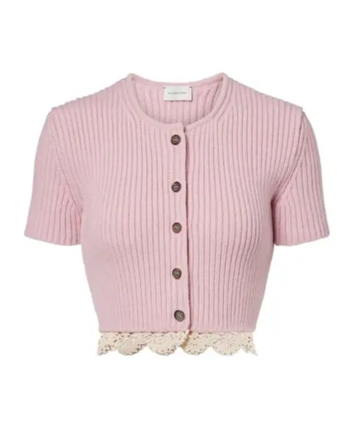 Magda Butrym Crochet-trimmed Cashmere Top