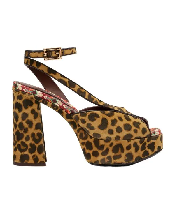 Etro 120 Styles Of Leopard Print Platform Sandals