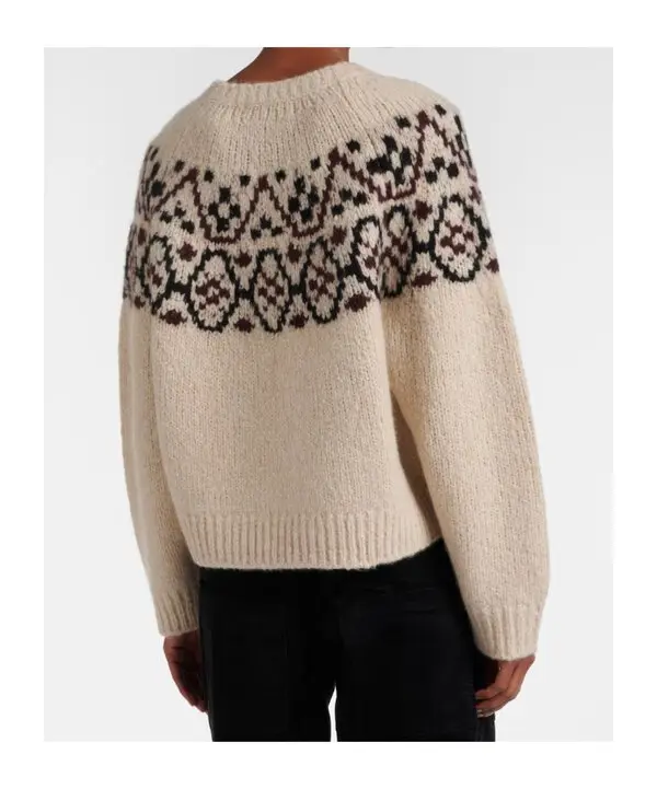 NILI LOTAN Chrissy Fair Isle Jacquard Sweater - Beige
