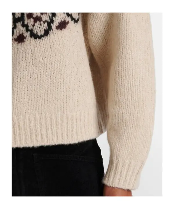 NILI LOTAN Chrissy Fair Isle Jacquard Sweater - Beige
