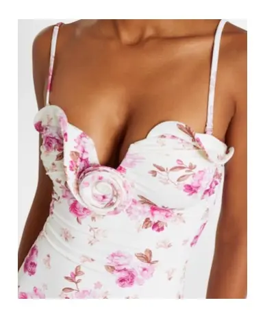 Magda Butrym Floral-appliqué Ruched Swimsuit