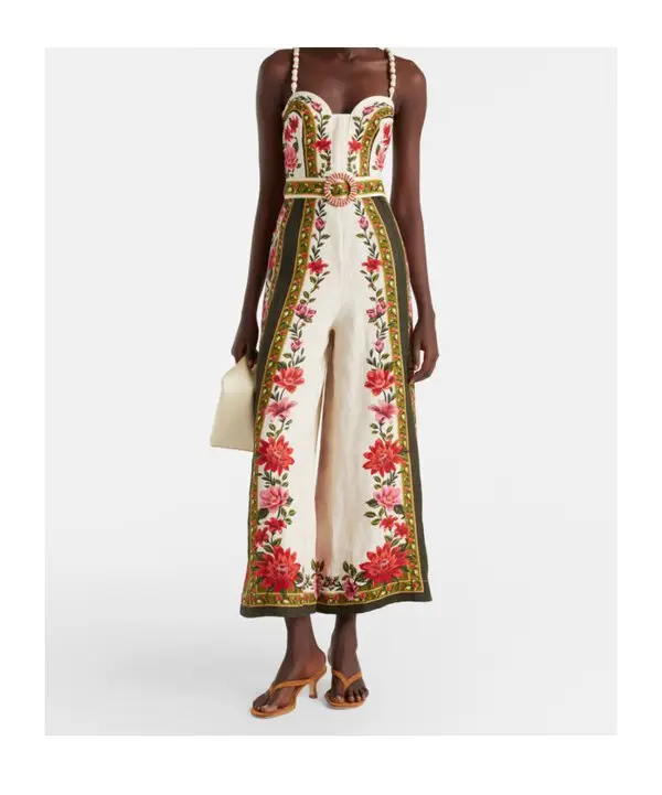 Farm Rio Lace-up Jumpsuit