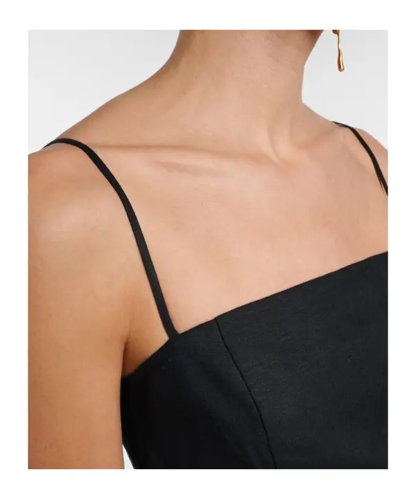 Simkhai Cutout Embellished Linen-blend Camisole