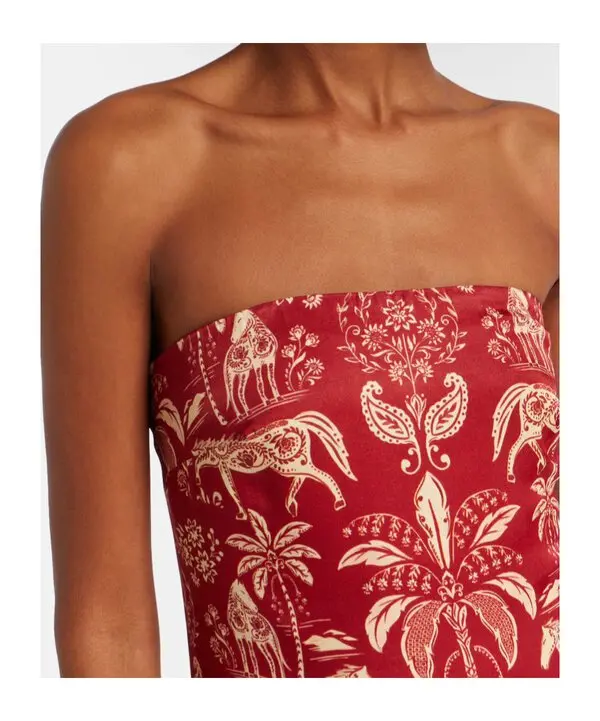 Farm Rio Haras Printed Tiered Maxi Dress