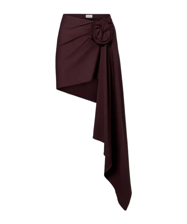Magda Butrym Floral-appliqué Draped Miniskirt
