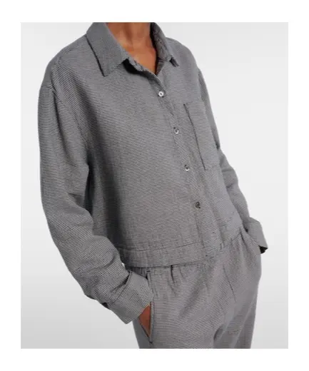 Velvet By Graham & Spencer Adeline Houndstooth Cotton Shirt