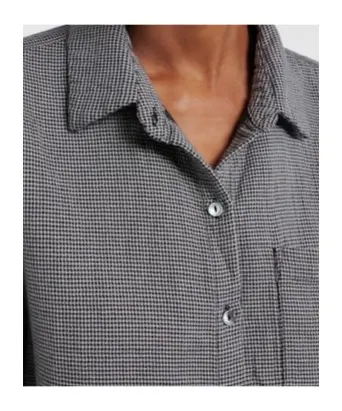Velvet By Graham & Spencer Adeline Houndstooth Cotton Shirt