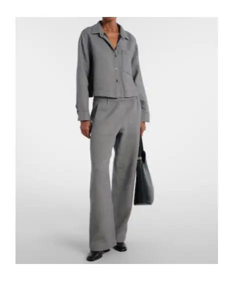 Velvet By Graham & Spencer Braylen Houndstooth Cotton Wide-leg Pants