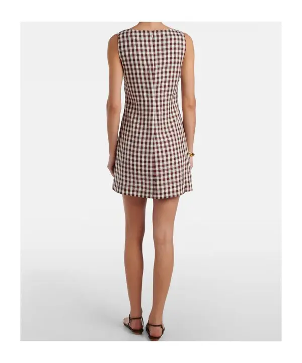 Posse Sadie Gingham Linen Minidress