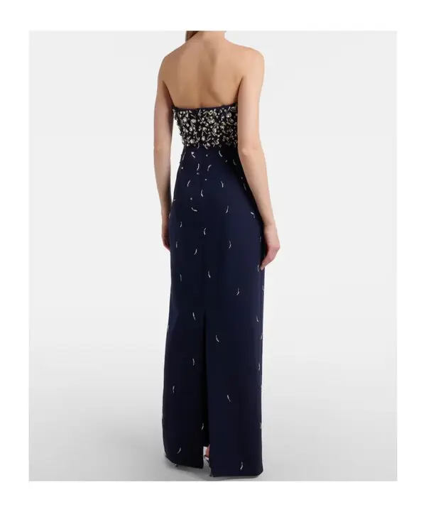 Simkhai Reign Embellished Crepe Bustier Gown