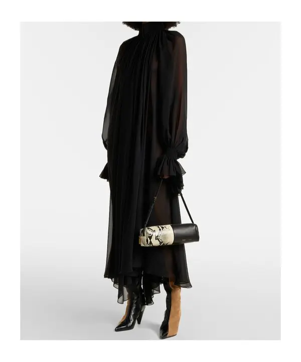 Khaite Kye Paneled Leather Shoulder Bag